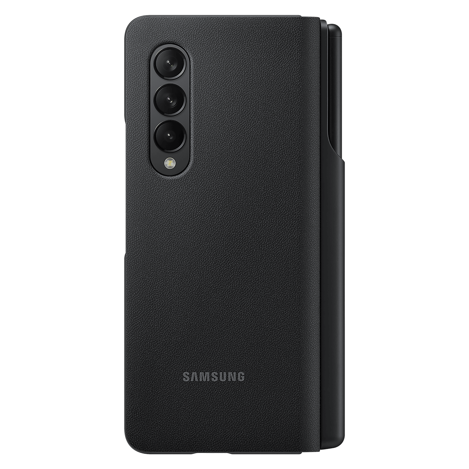 Buy SAMSUNG Flip Cover For Galaxy Z Fold3 5G With S Pen Holder Black buy-samsung-flip-cover-for-galaxy-z-fold3-5g-with-s-pen-holder-black